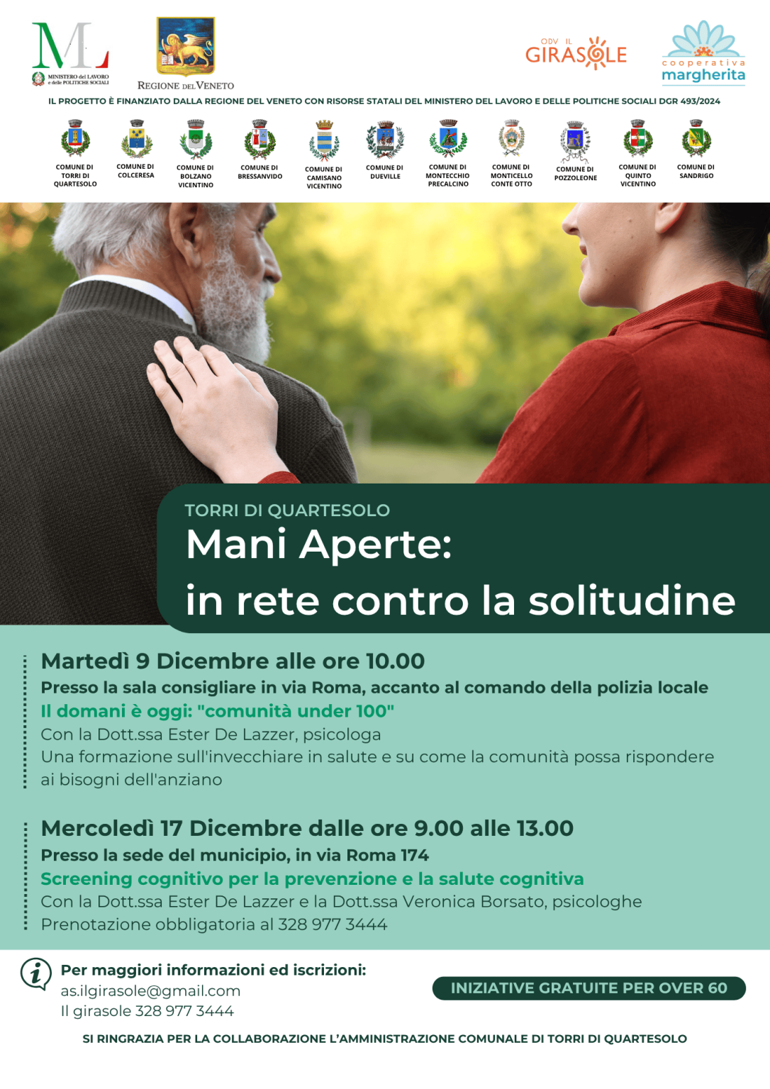 Mani Aperte: eventi a dicembre per over 60 a Torri di Quartesolo ...
